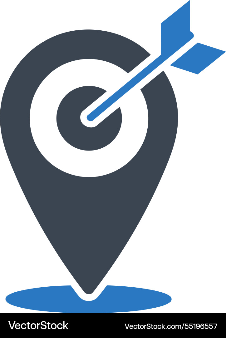 Target location icon Royalty Free Vector Image