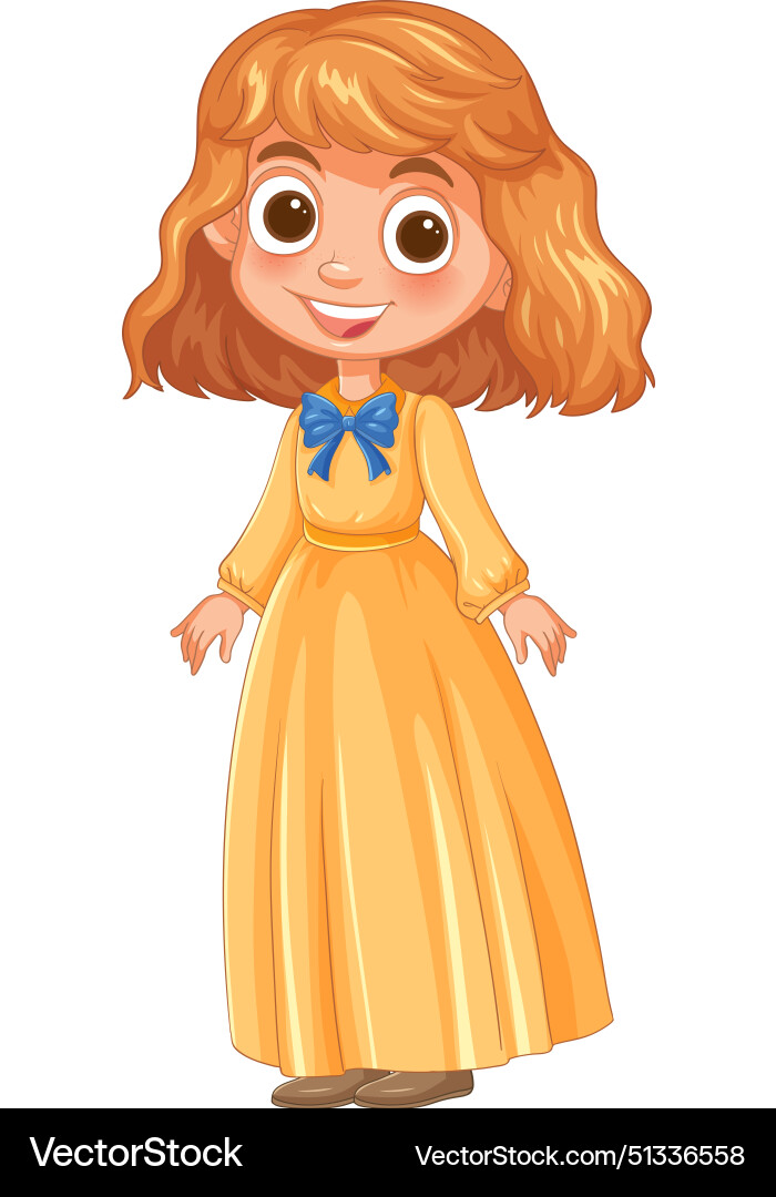 A cheerful young girl Royalty Free Vector Image