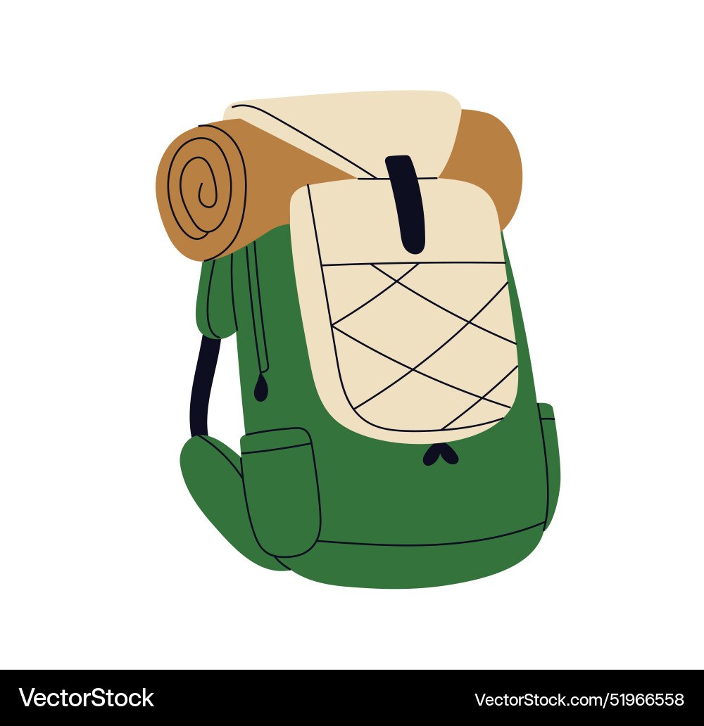 Backpack travel rucksack camping knapsack Vector Image