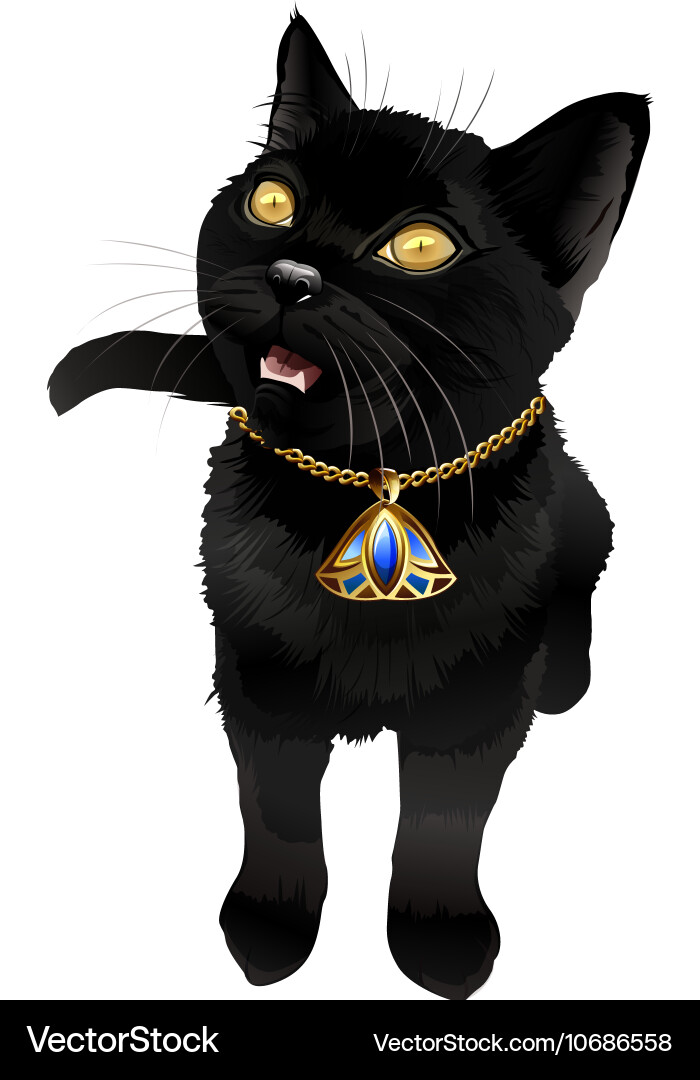 Black cat Royalty Free Vector Image - VectorStock