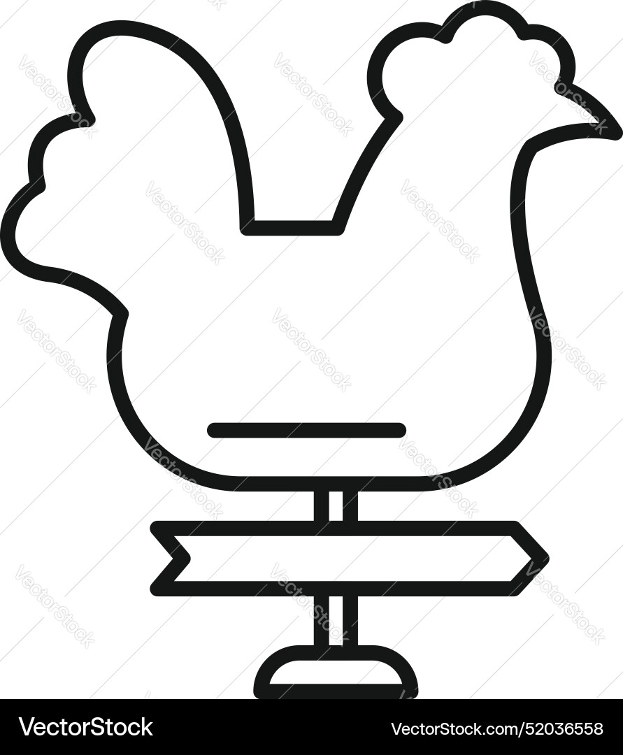 Chicken signpost showing direction for fresh eggs Vector Image