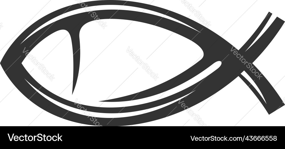 Christian Ichthys Fish Symbol Royalty Free Vector Image