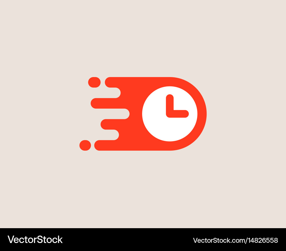Clock logotype time management logo design Vector Image