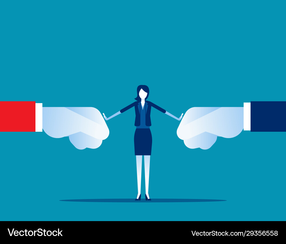 Conflict resolution organization concept Vector Image