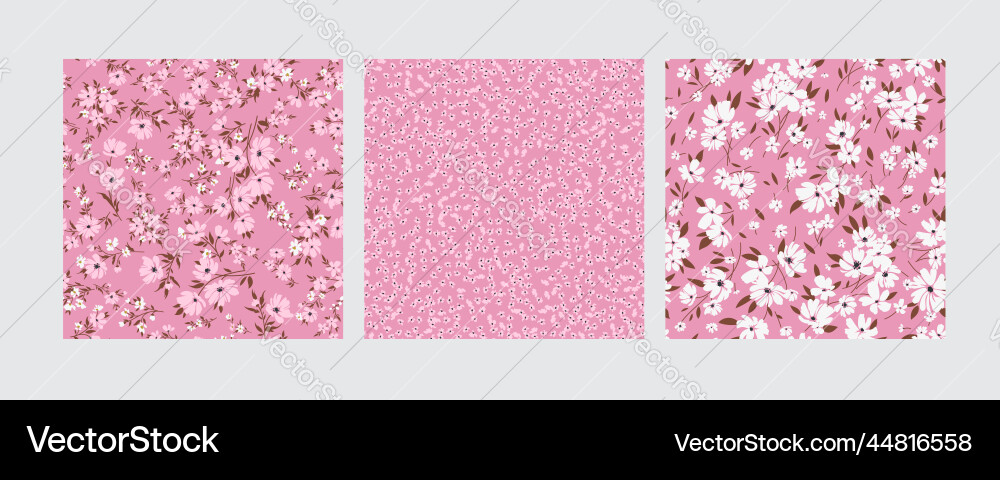 Design of spring print with flowers for textile Vector Image