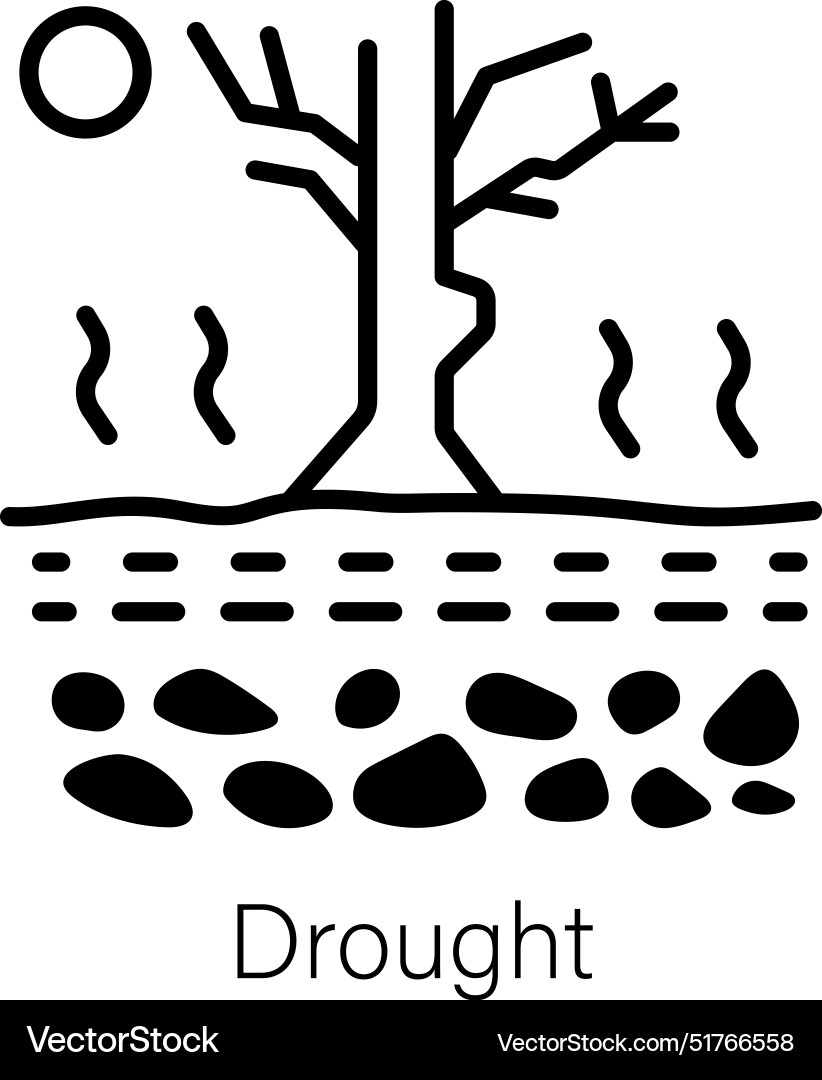 Drought Royalty Free Vector Image - VectorStock