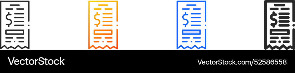 Fine iconthin linear gradient blue stroke Vector Image