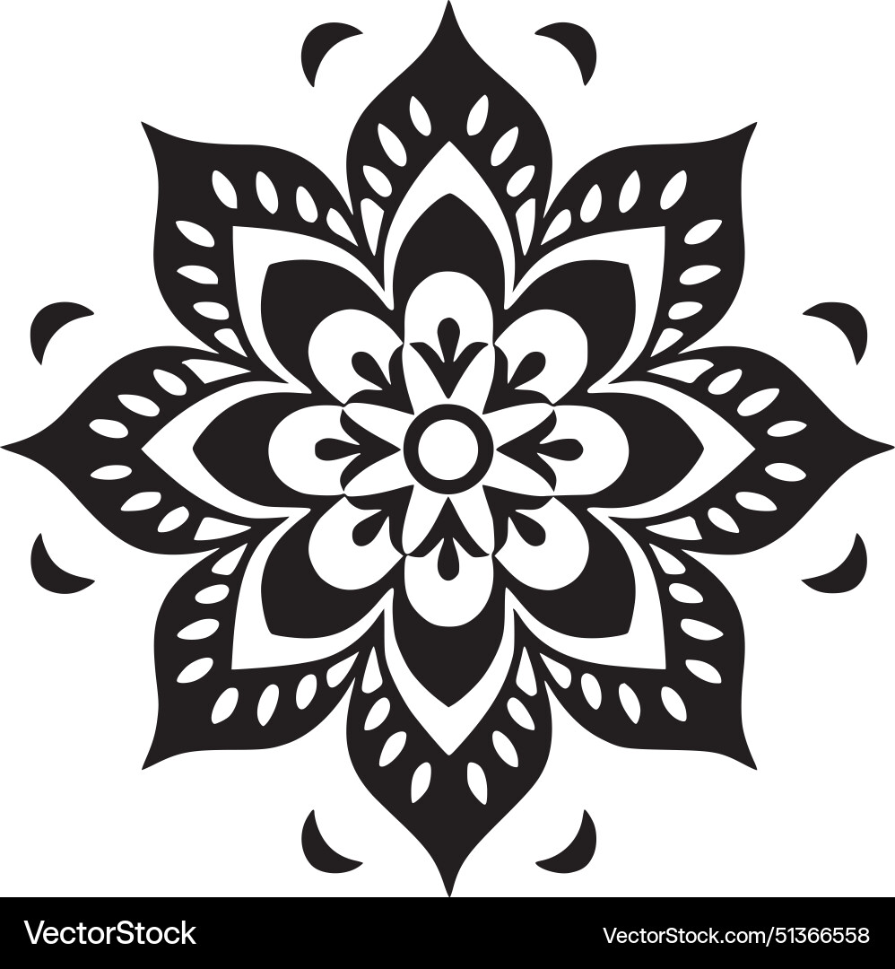 Mandala - minimalist and simple silhouette Vector Image