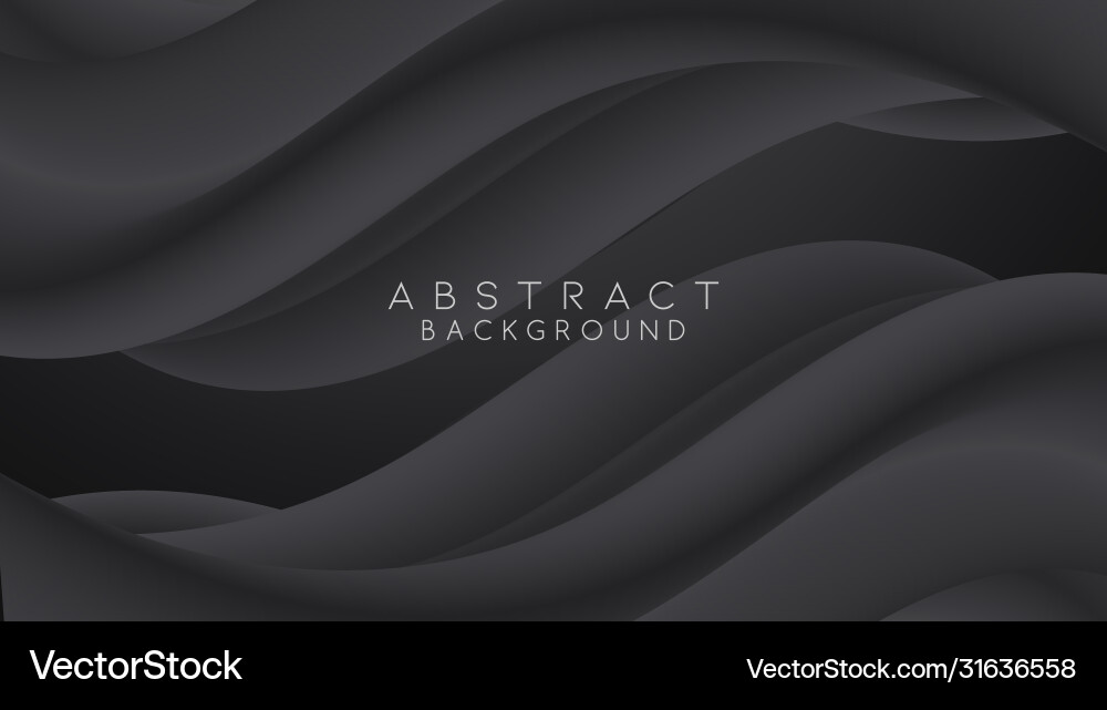 Modern black abstract design background flow Vector Image