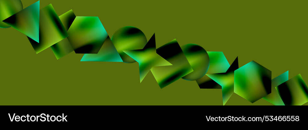 Neon color geometric shapes square triangle circle