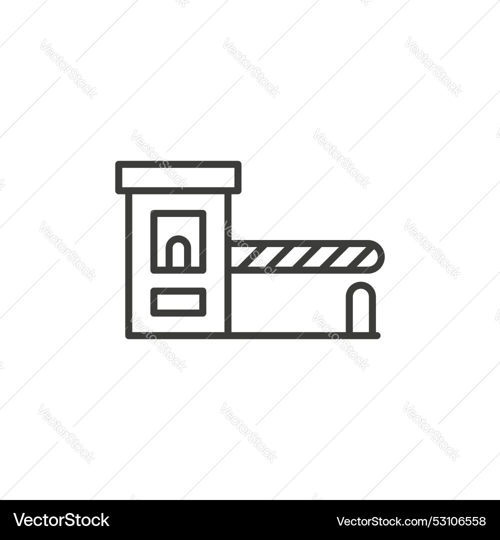 Road toll line icon isolated on white background Vector Image