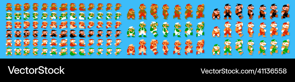 Super Mario Pixel Art Royalty Free Vector Image