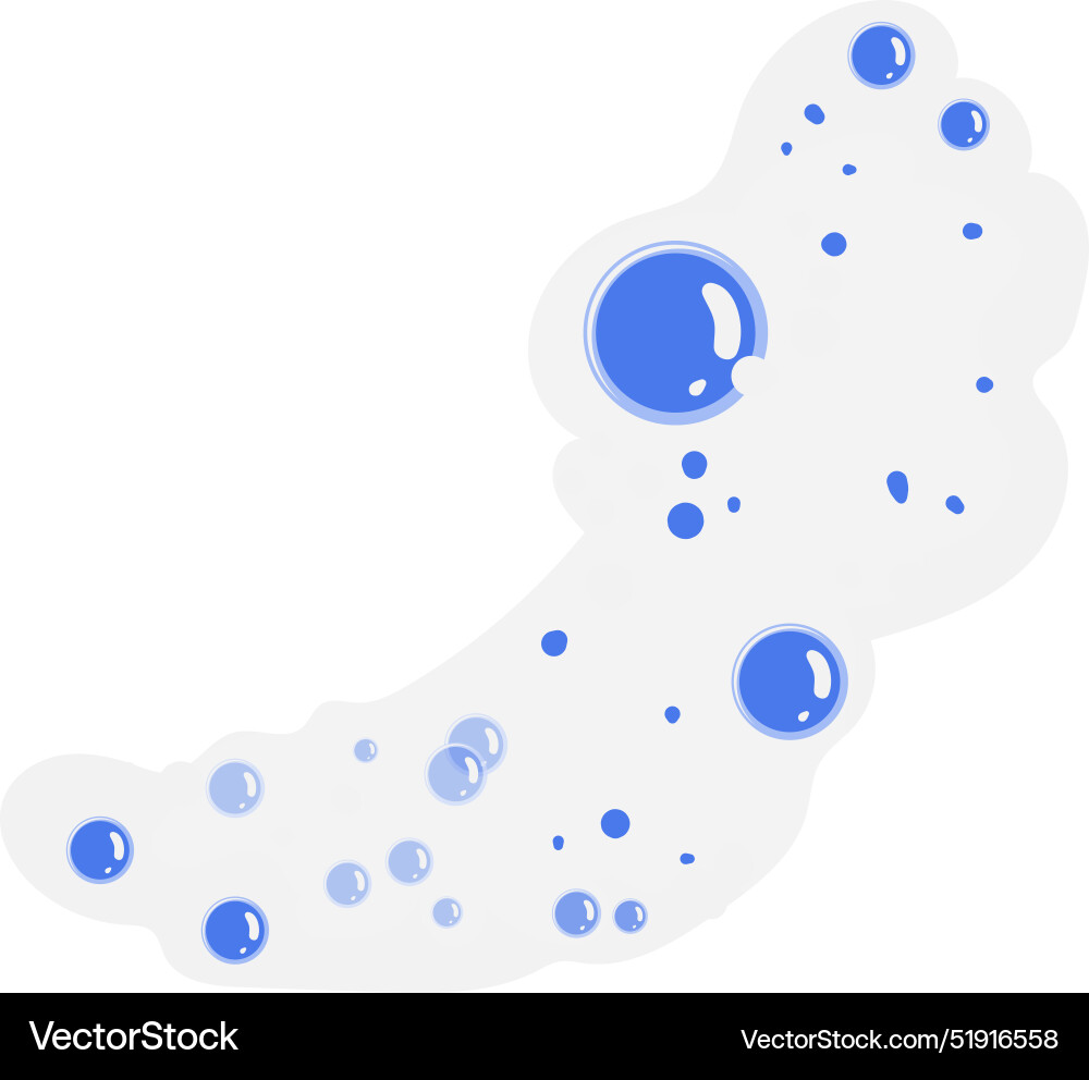 Y bath soap foam cartoon Royalty Free Vector Image