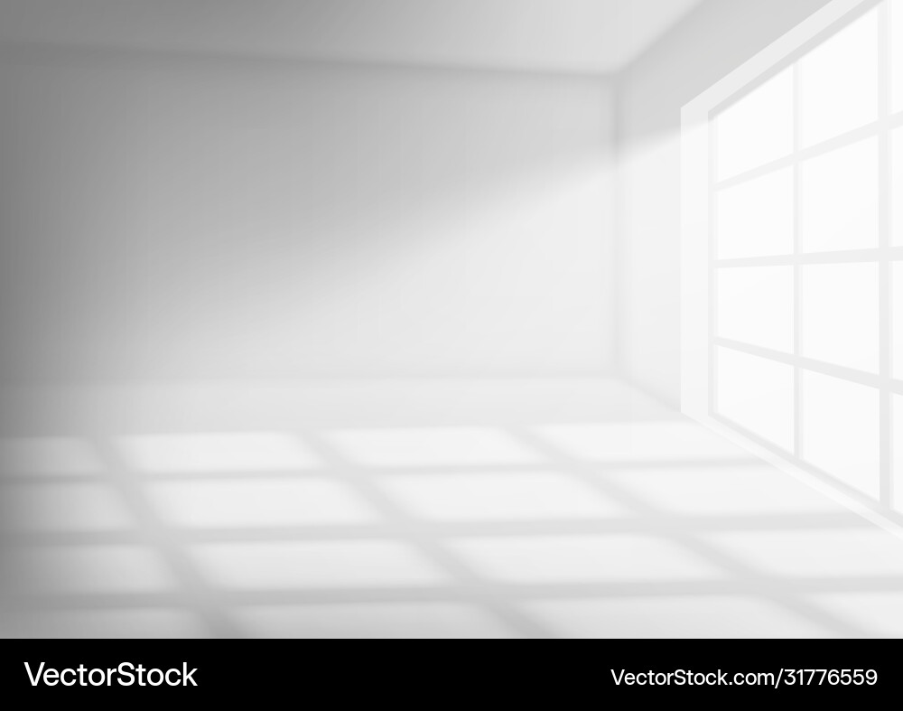 3d room interior with sunlight beam Royalty Free Vector