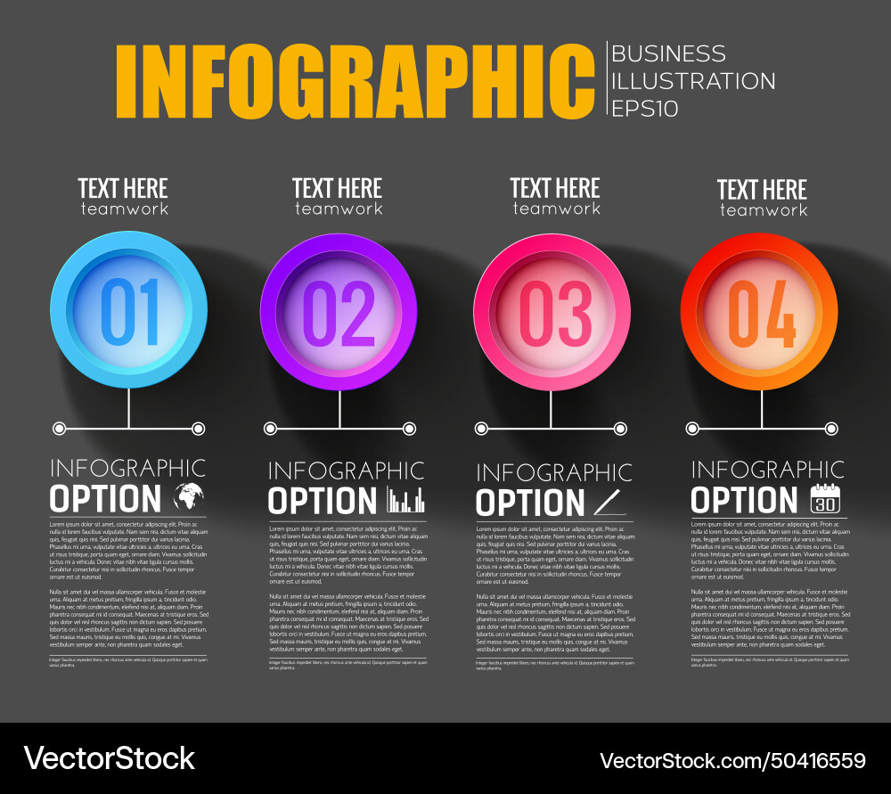 Business infographic layout with description Vector Image
