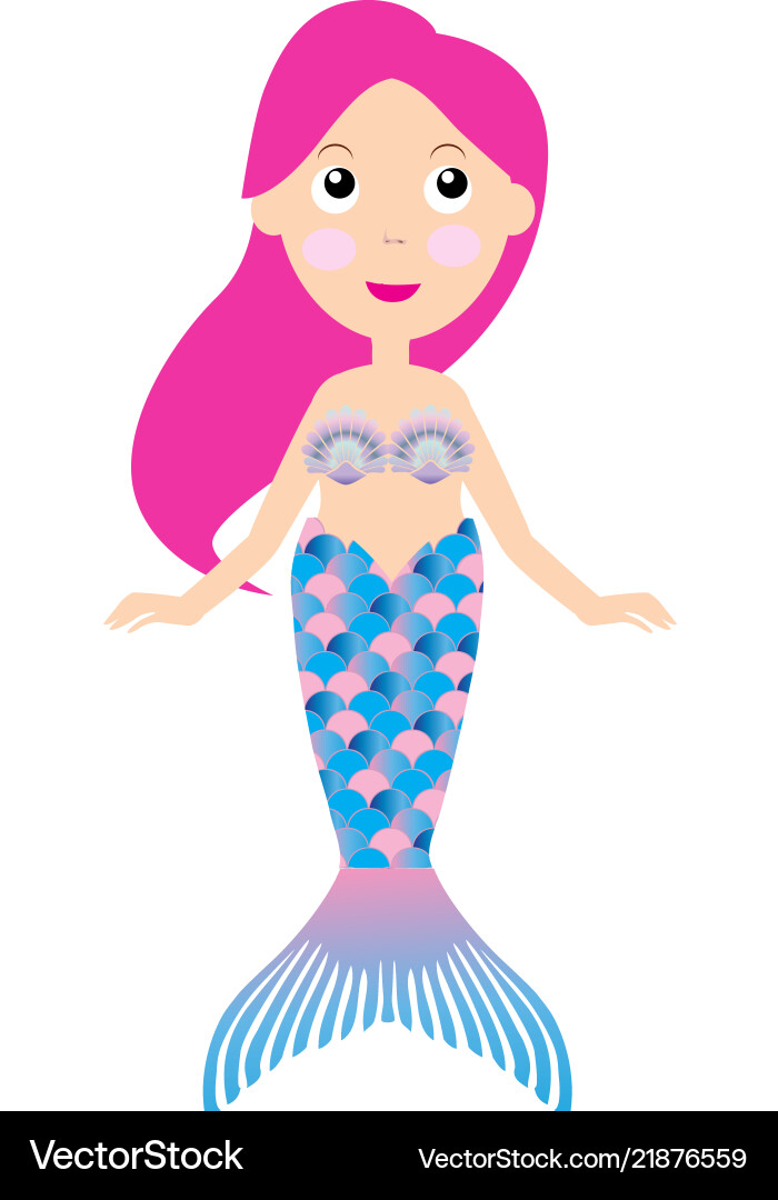 Cartoon mermaid Royalty Free Vector Image - VectorStock