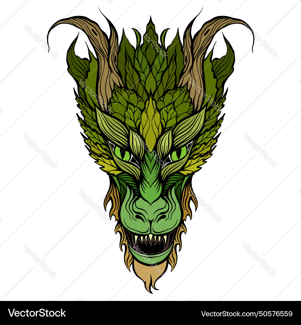 Colorful of a roaring dragon Royalty Free Vector Image