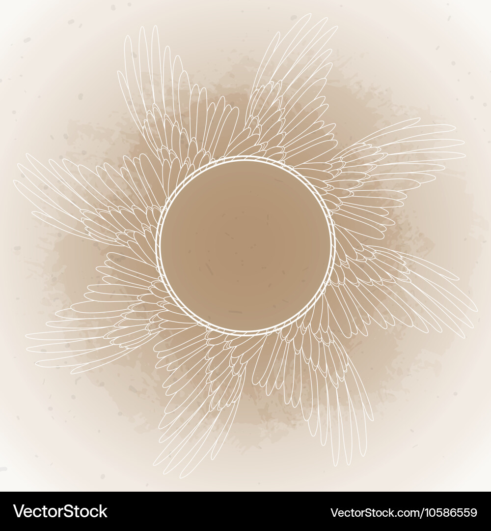 Graphic design with wings Royalty Free Vector Image