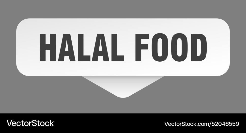 Halal food sticker sign isolated Royalty Free Vector Image