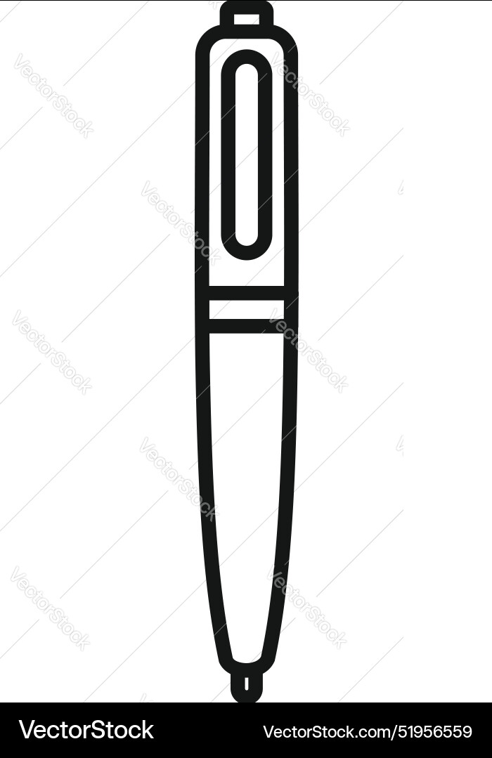 Minimalist ballpoint pen icon depicting writing Vector Image