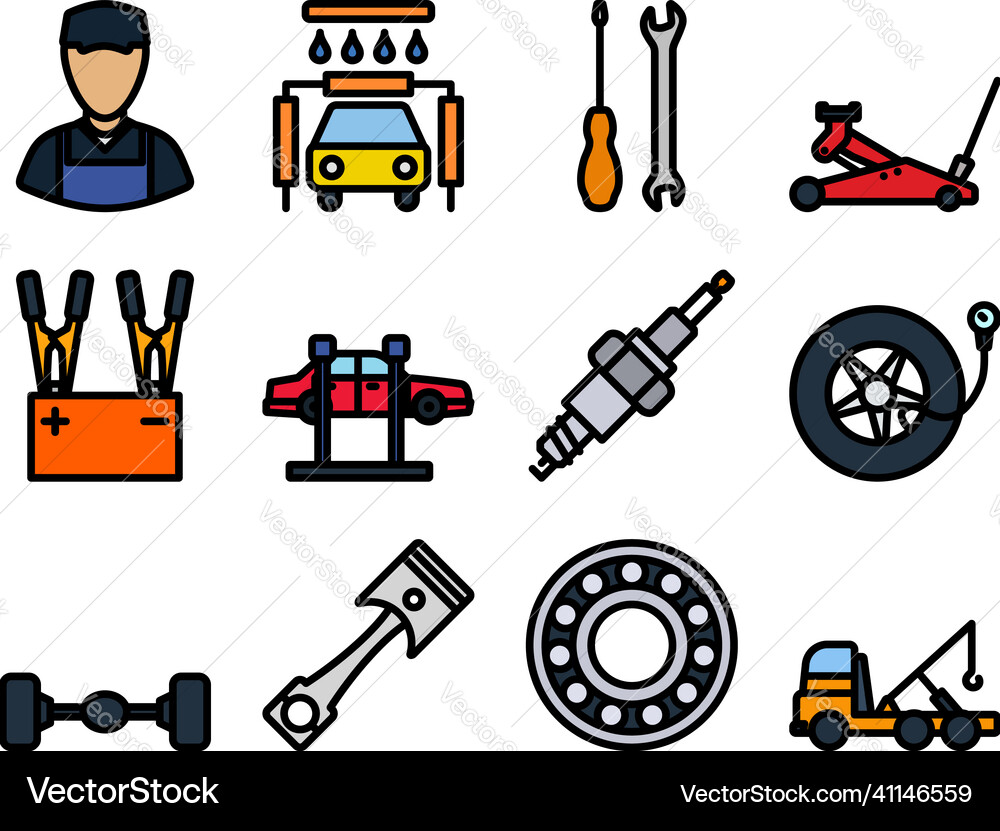Service icon set Royalty Free Vector Image - VectorStock