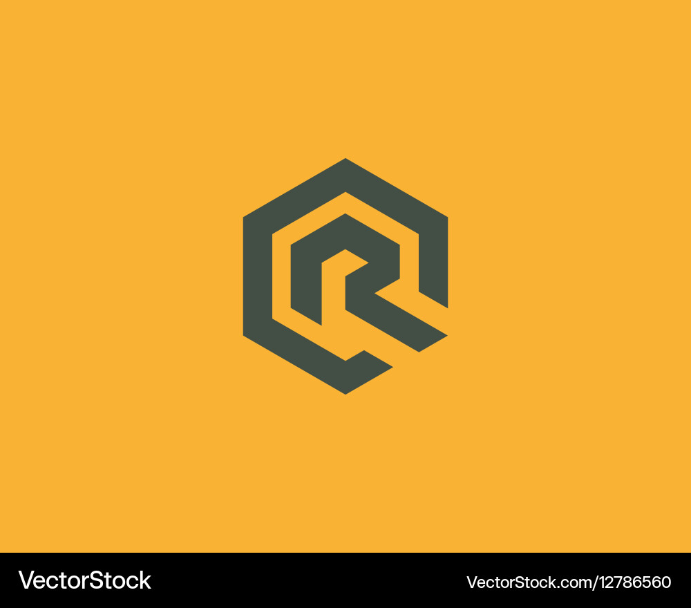 Abstract R Logotype - Geometric Shape – Royalty-Free Vector | VectorStock