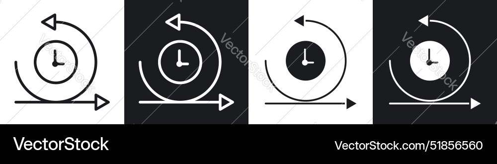 Agile icon set in black and white filld Royalty Free Vector