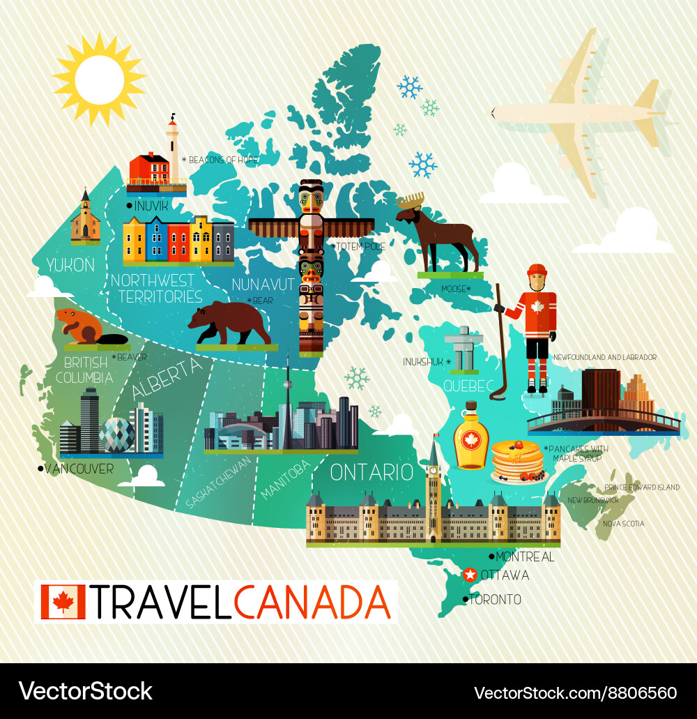 Canada travel collection Royalty Free Vector Image