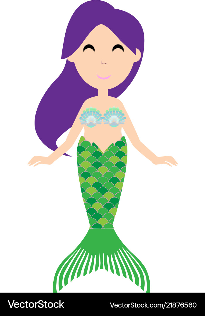 Cartoon mermaid Royalty Free Vector Image - VectorStock