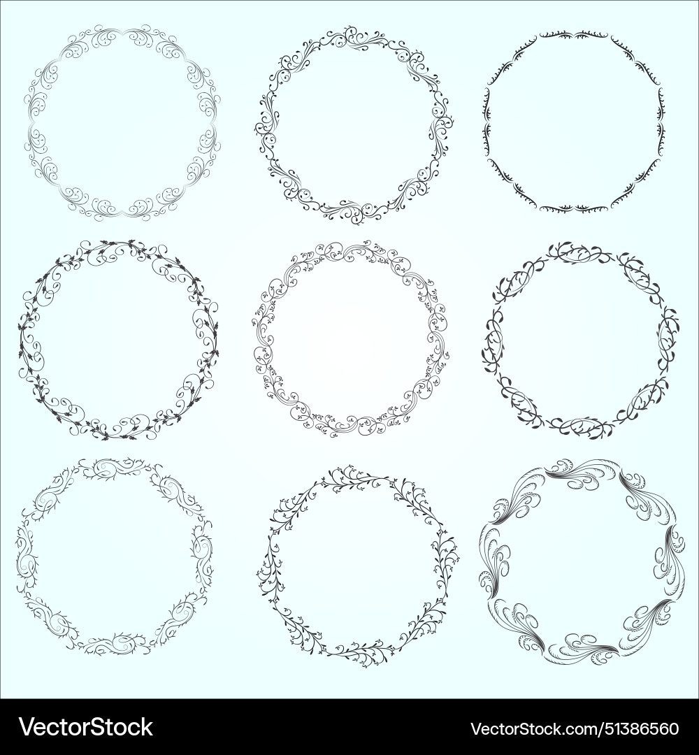 Circle wreath Royalty Free Vector Image - VectorStock