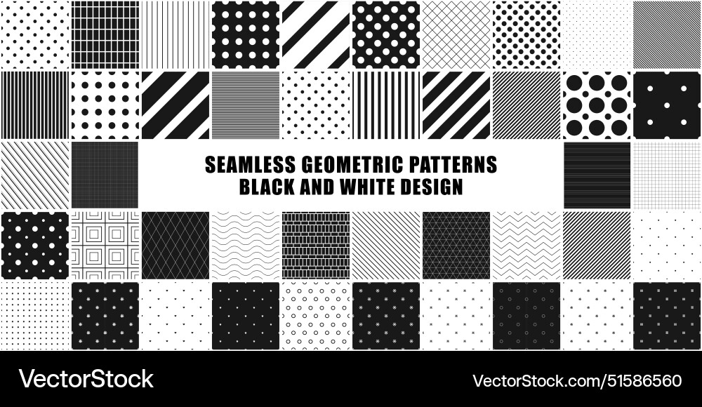 Collection of seamless geometric Royalty Free Vector Image