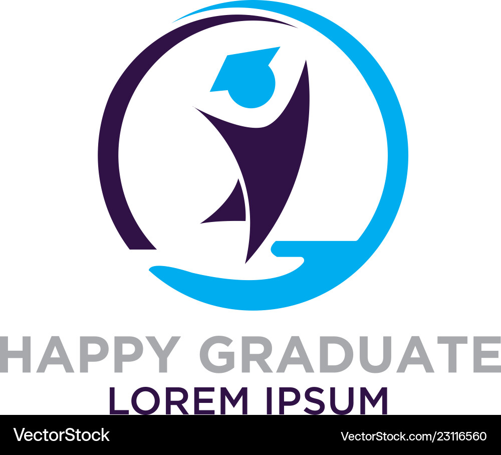 Graduation logo designs Royalty Free Vector Image