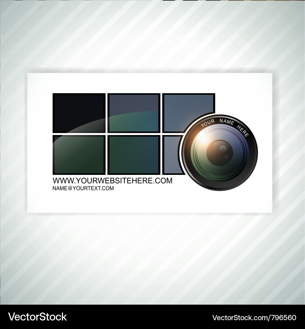 Photographer business card template Royalty Free Vector