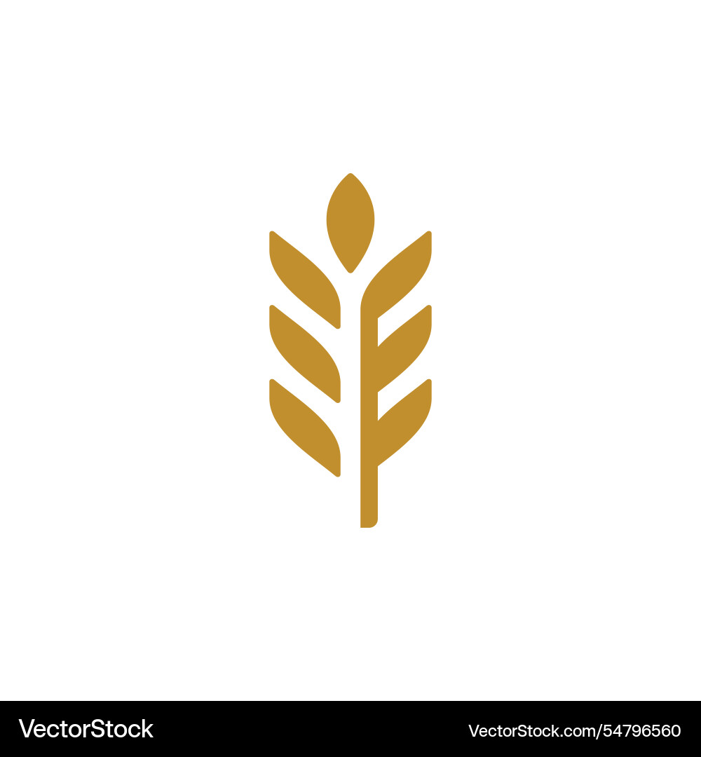 Wheat logo organic paddy rice icon – Royalty-Free Vector | VectorStock