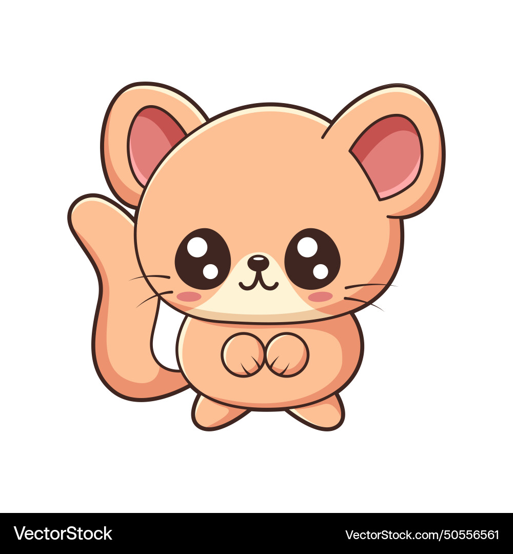 Cute mouse character design Royalty Free Vector Image
