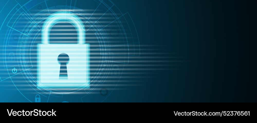 Cyber security internet technology concept Vector Image