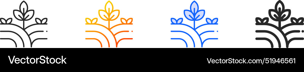 Ecologism iconthin linear gradient blue stroke Vector Image