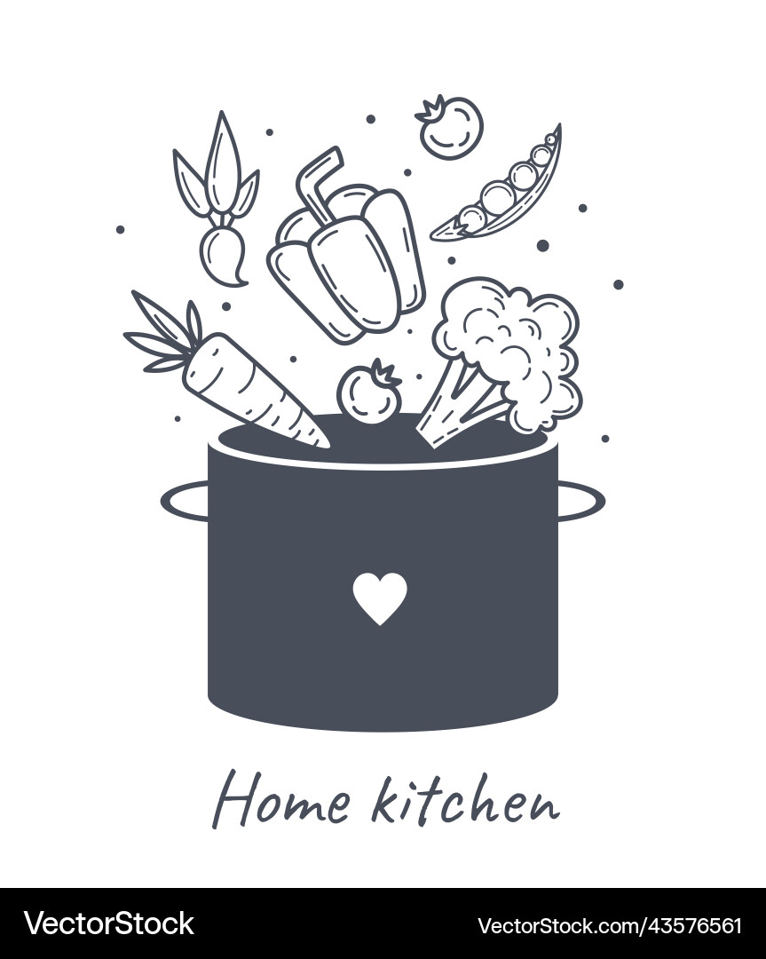 Home kitchen concept Royalty Free Vector Image