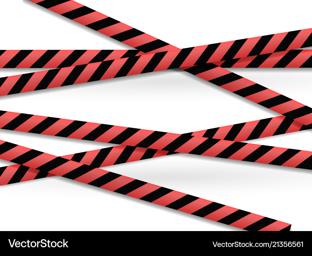 Isolated lines of insulation realistic warning Vector Image