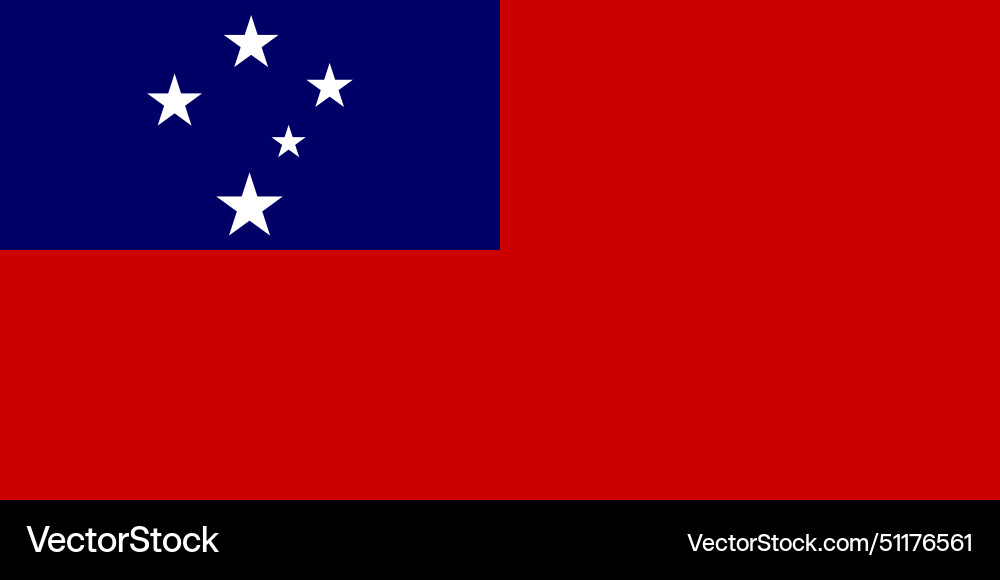 National flag of samoa sign Royalty Free Vector Image