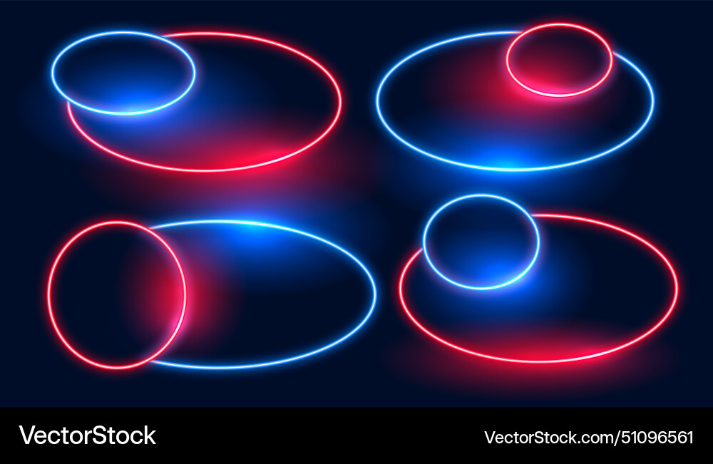 Red and blue glowing laser frame design Royalty Free Vector