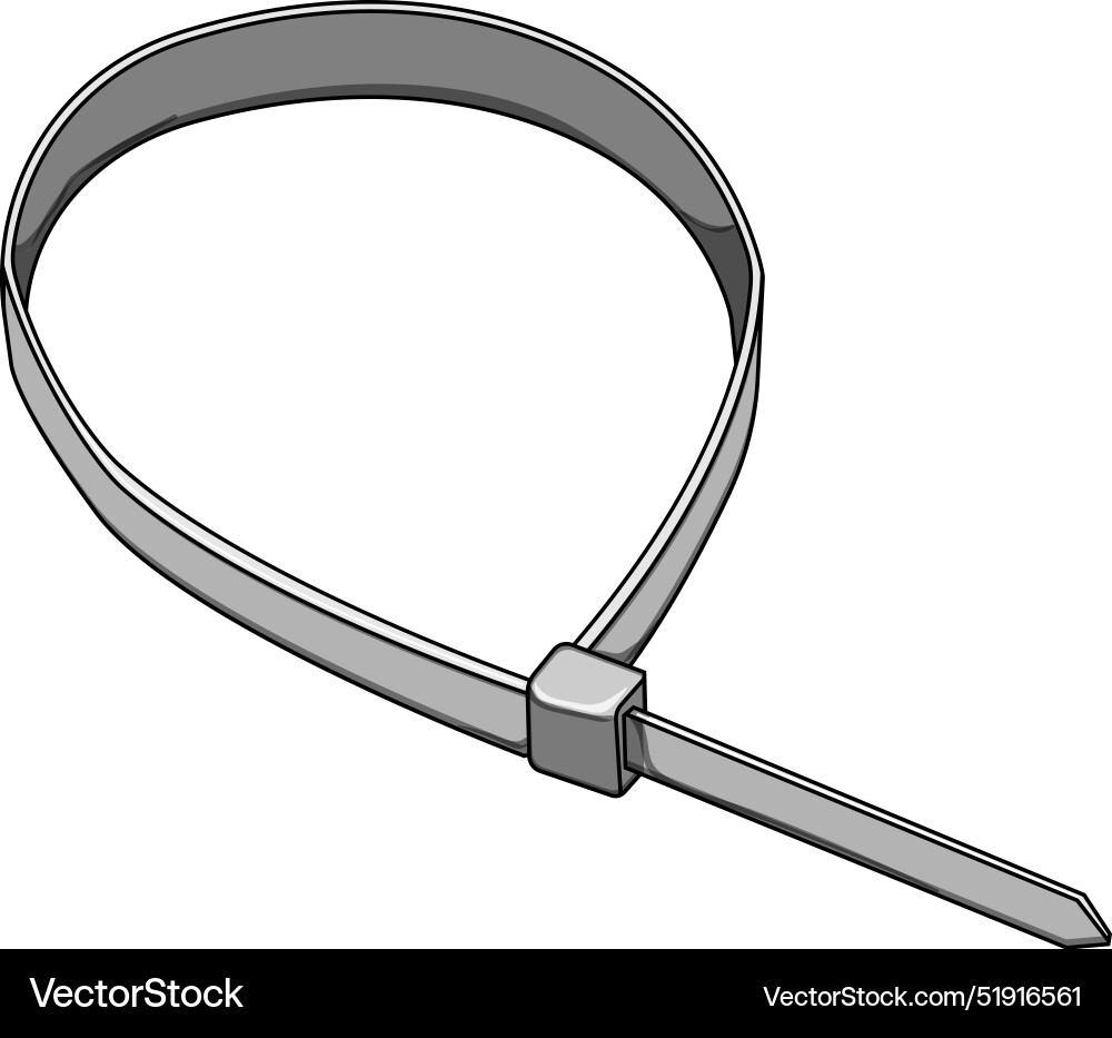 Zip cable ties cartoon Royalty Free Vector Image