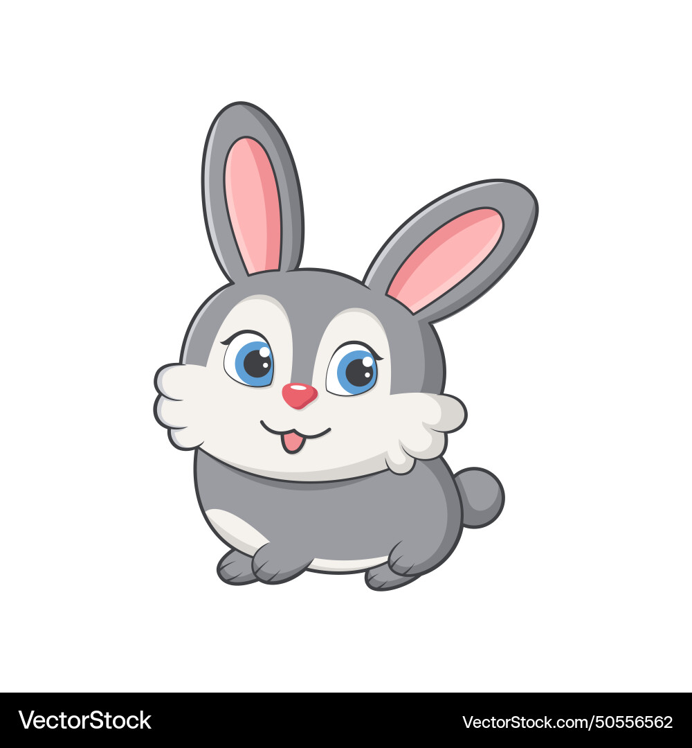 Cute bunny character design Royalty Free Vector Image