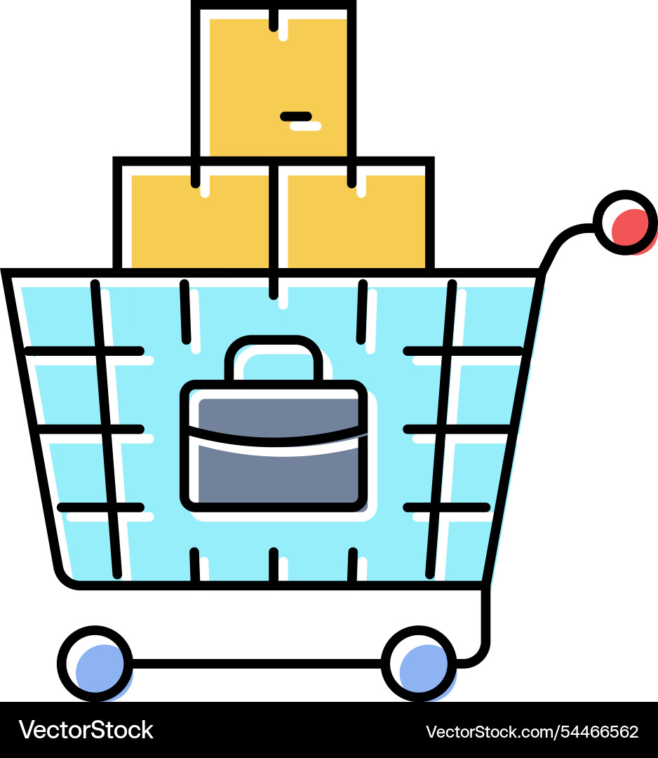 Procurement business process color icon Royalty Free Vector
