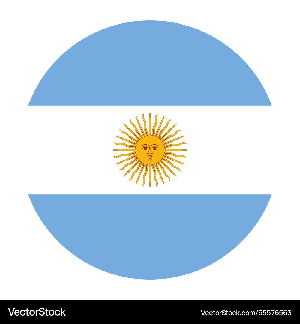 Argentina flag Royalty Free Vector Image - VectorStock