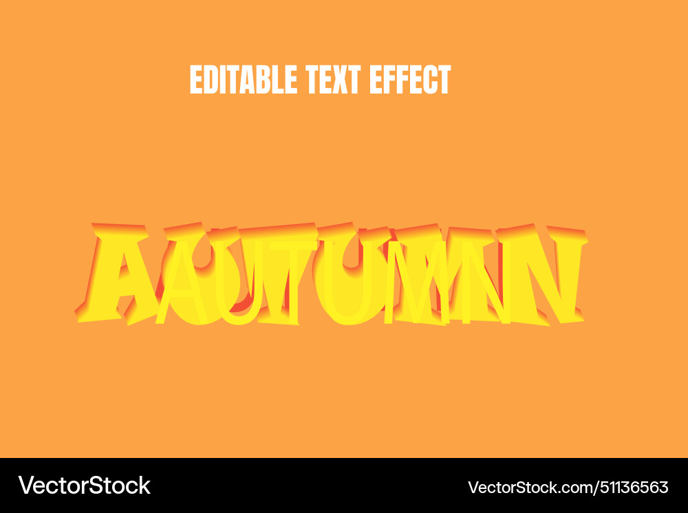 Autumn text effect Royalty Free Vector Image - VectorStock