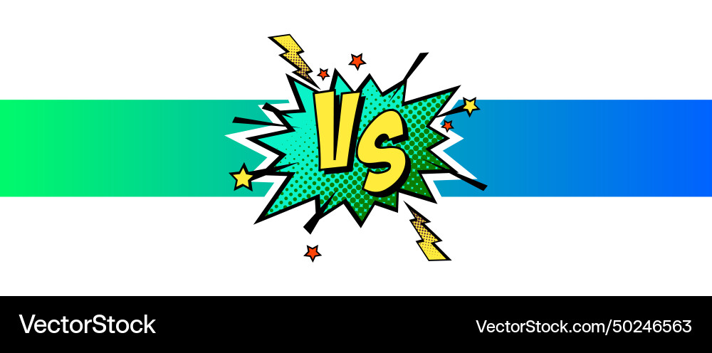 Cartoon comic background vs fight versus comics Vector Image