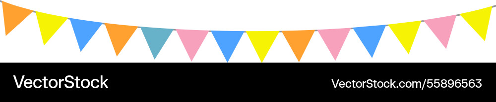 Colorful streamer flags pennants Royalty Free Vector Image