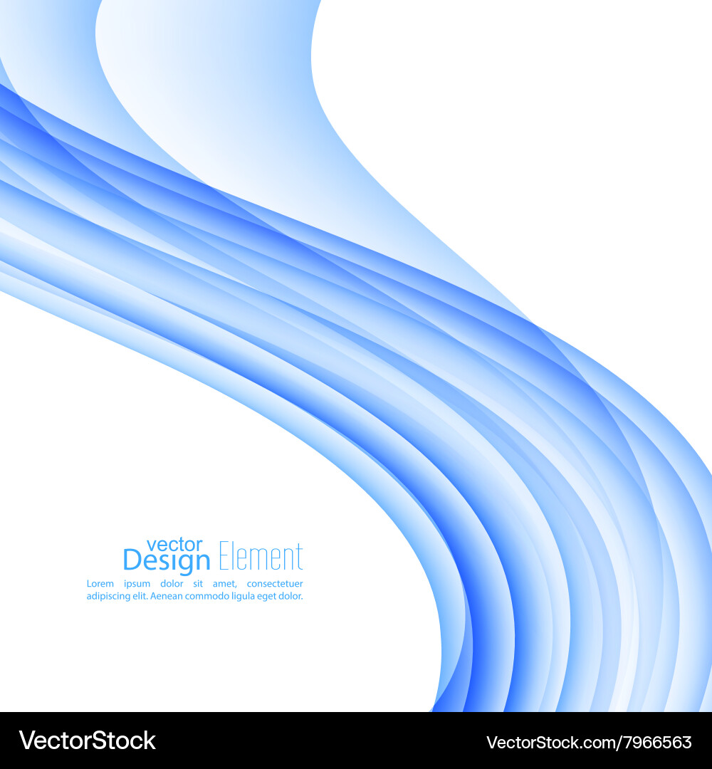 Dynamic Blue Data Waves Royalty Free Vector Image