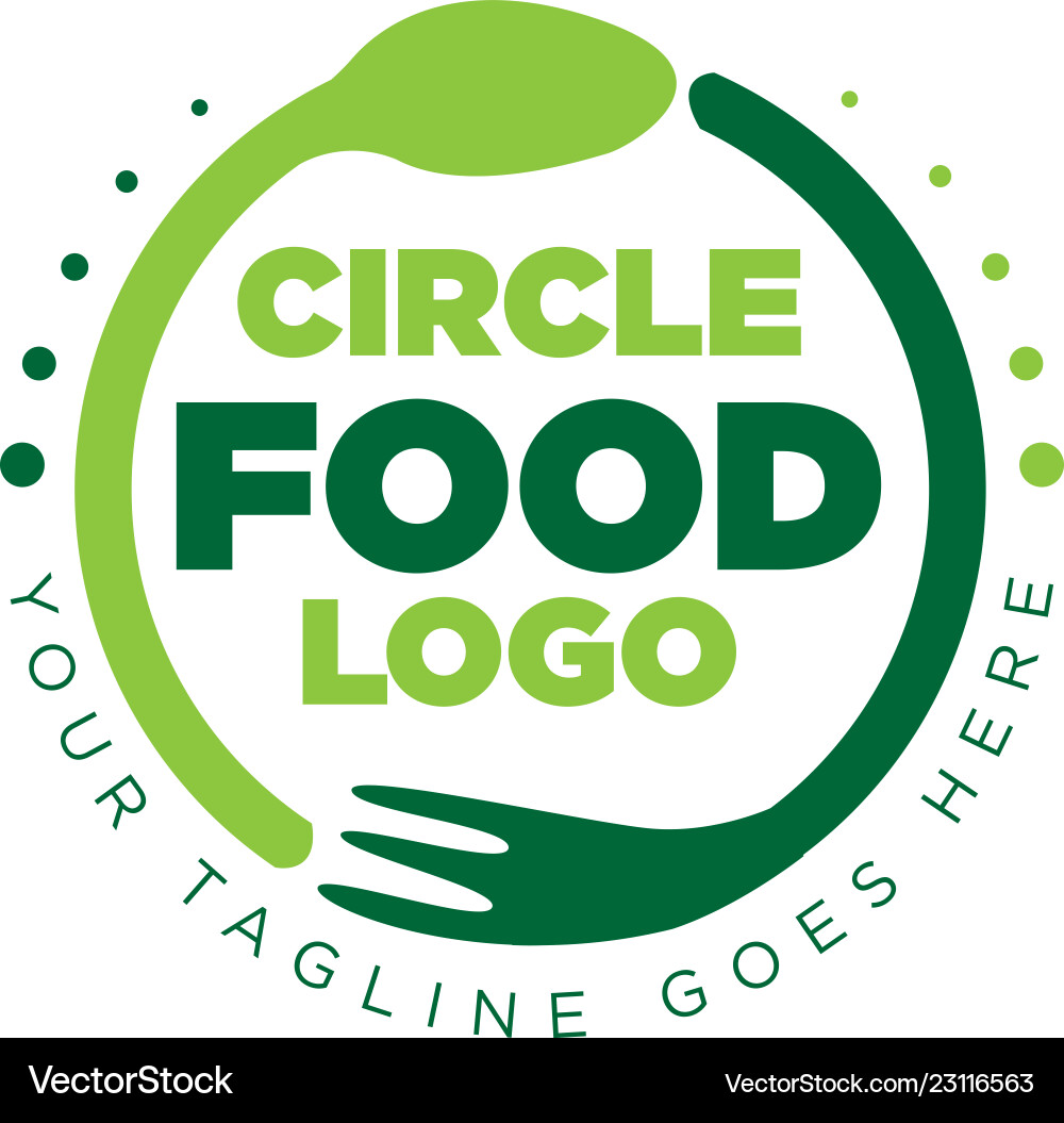 Food circle logo designs Royalty Free Vector Image